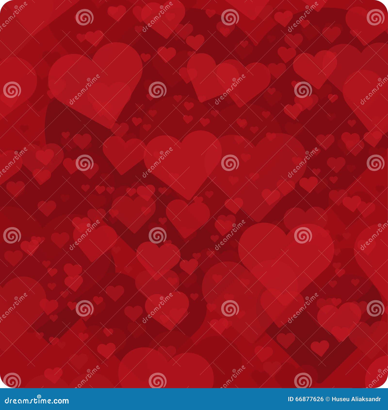 Background of red hearts stock vector. Illustration of heart - 66877626