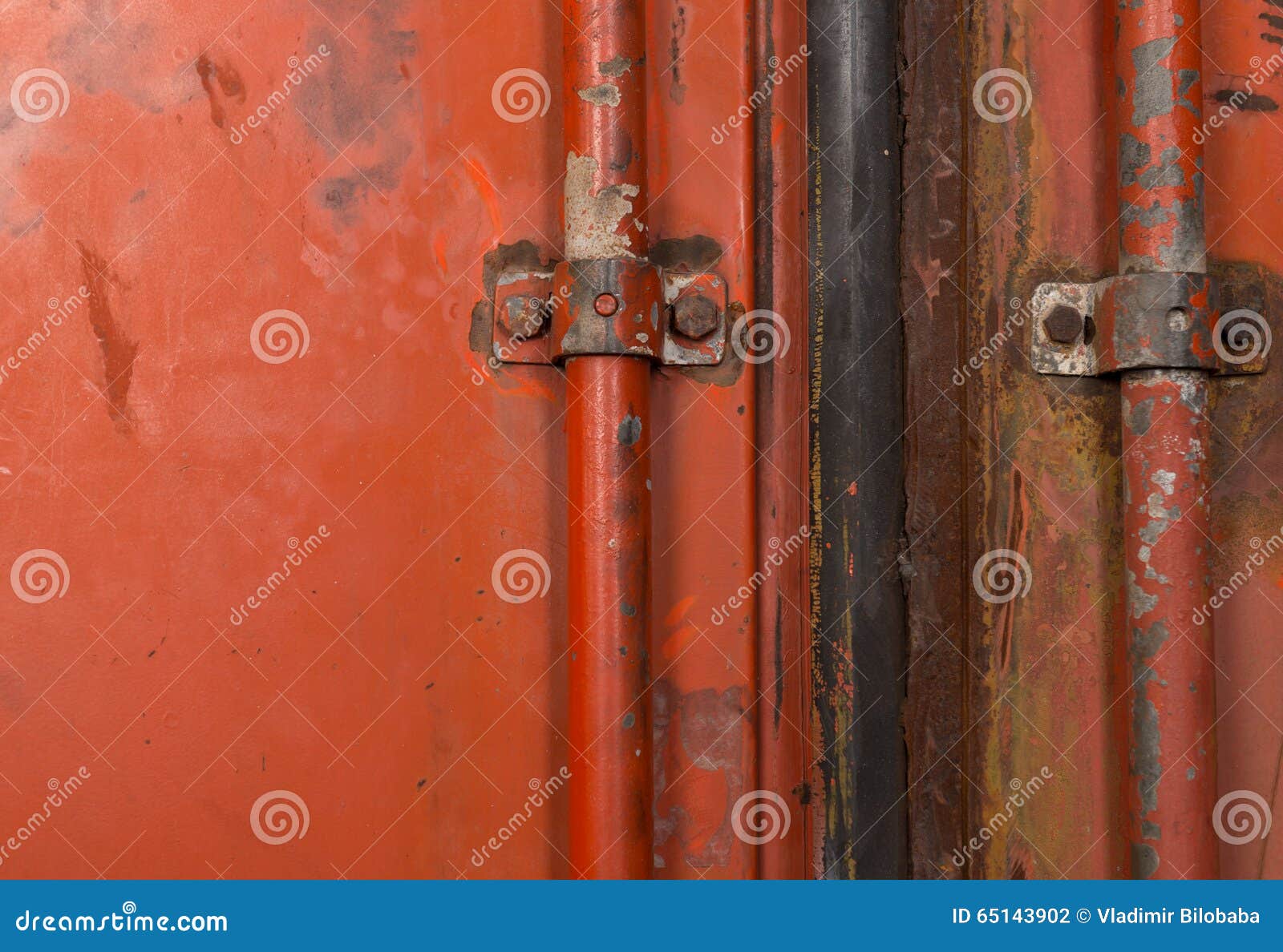 Background Red Metal Container Stock Photo - Image of background, bolt ...
