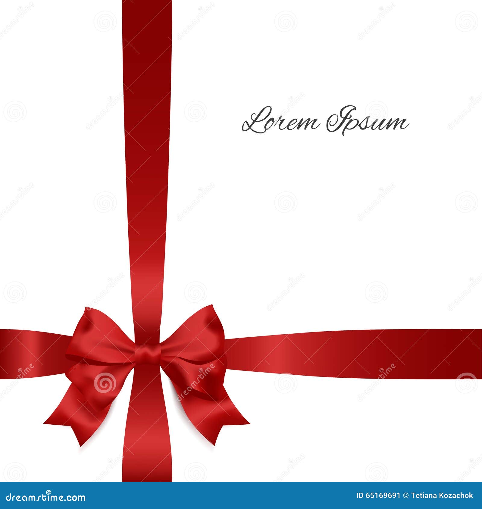 Background with Red ribbon stock vector. Illustration of birthday ...