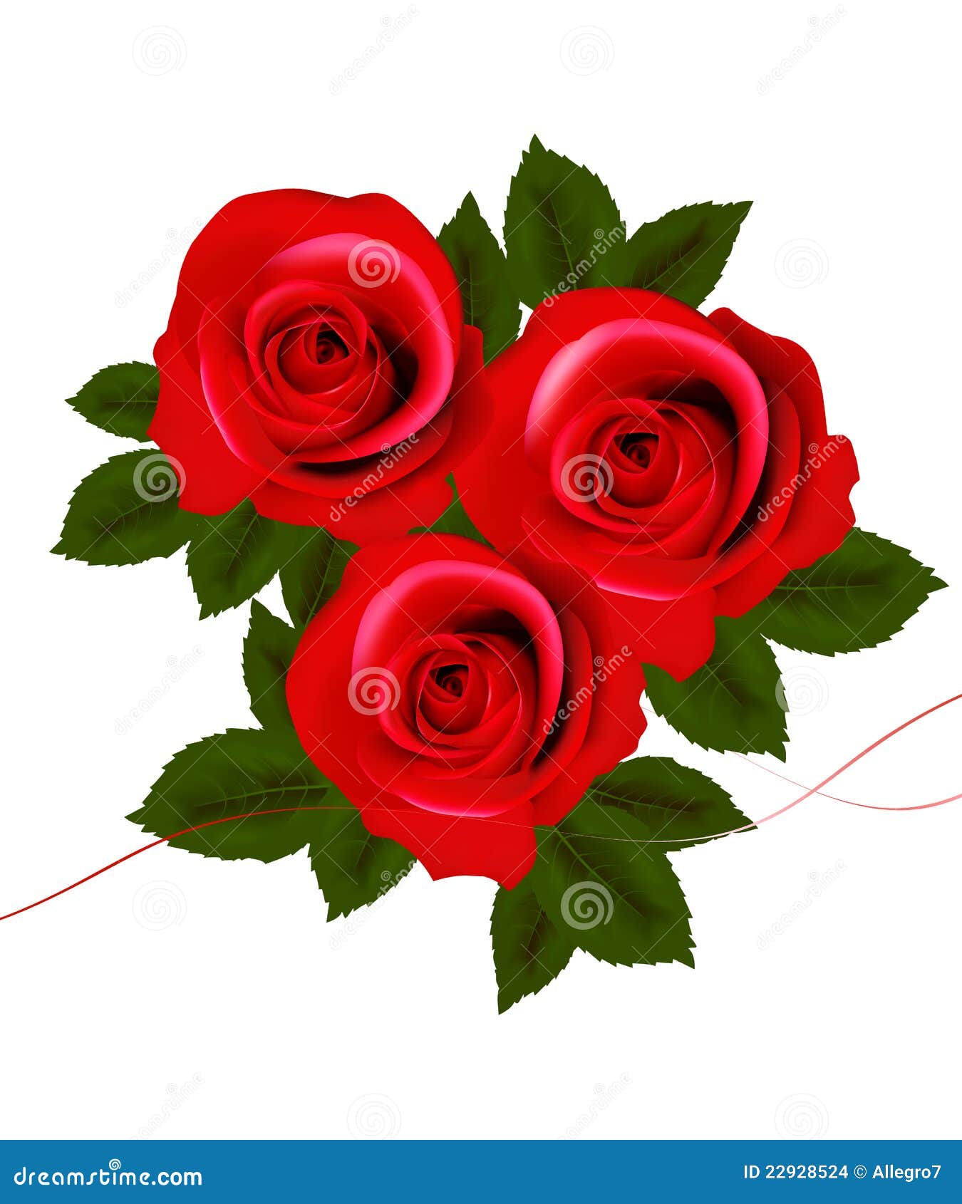Background with Red Roses. Vector Stock Vector - Illustration of banner ...
