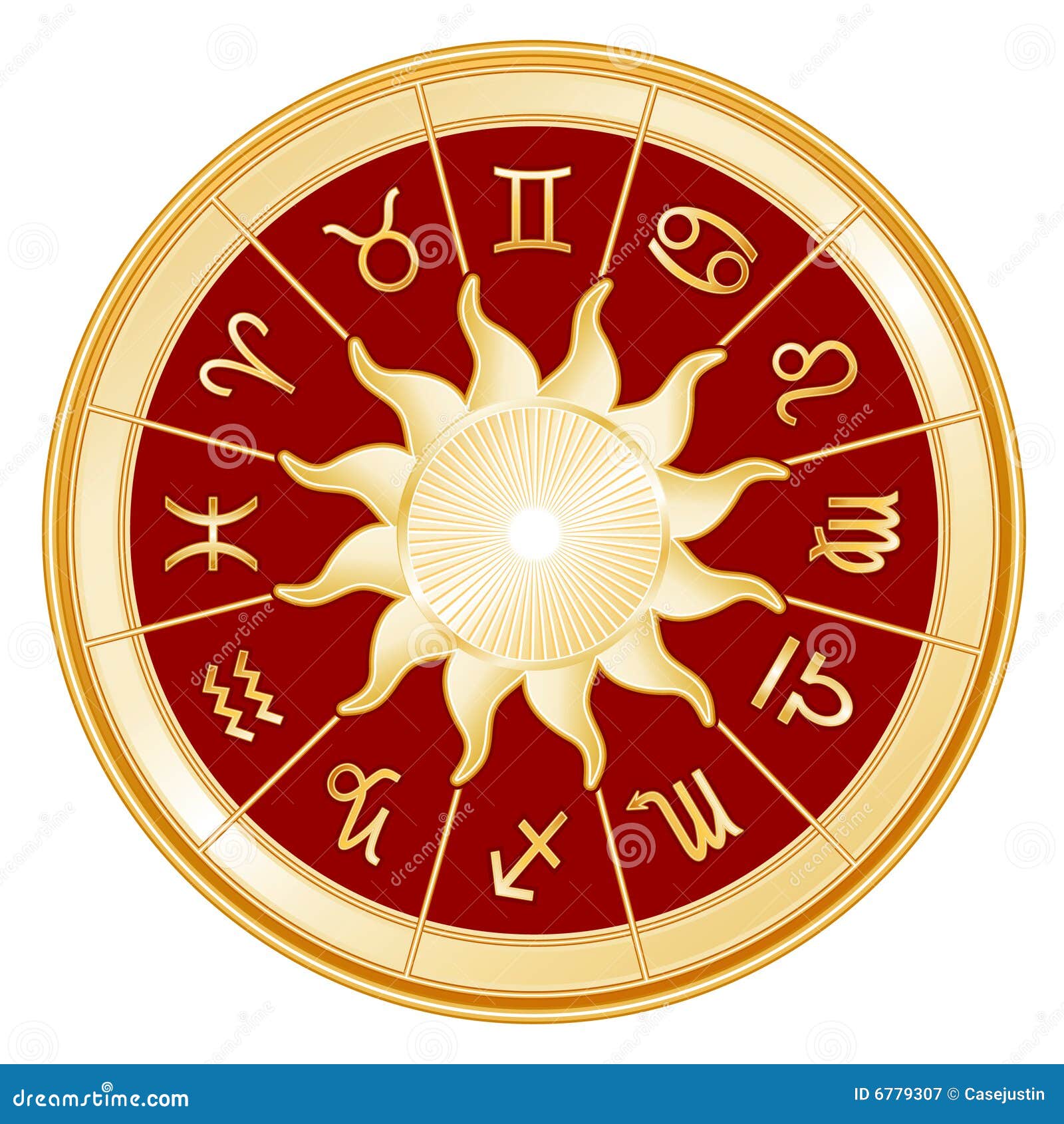 Background Red Signs Sun Zodiac Vektor Illustrationer - Illustration av ...
