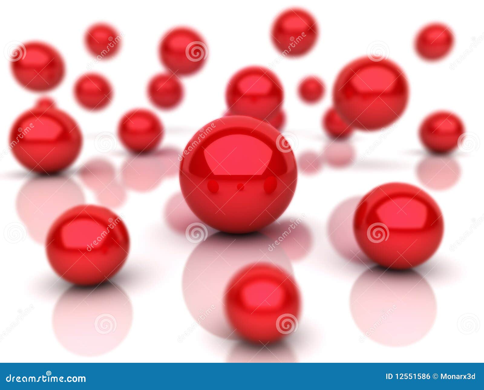 Background with Red Spheres Stock Illustration - Illustration of ...