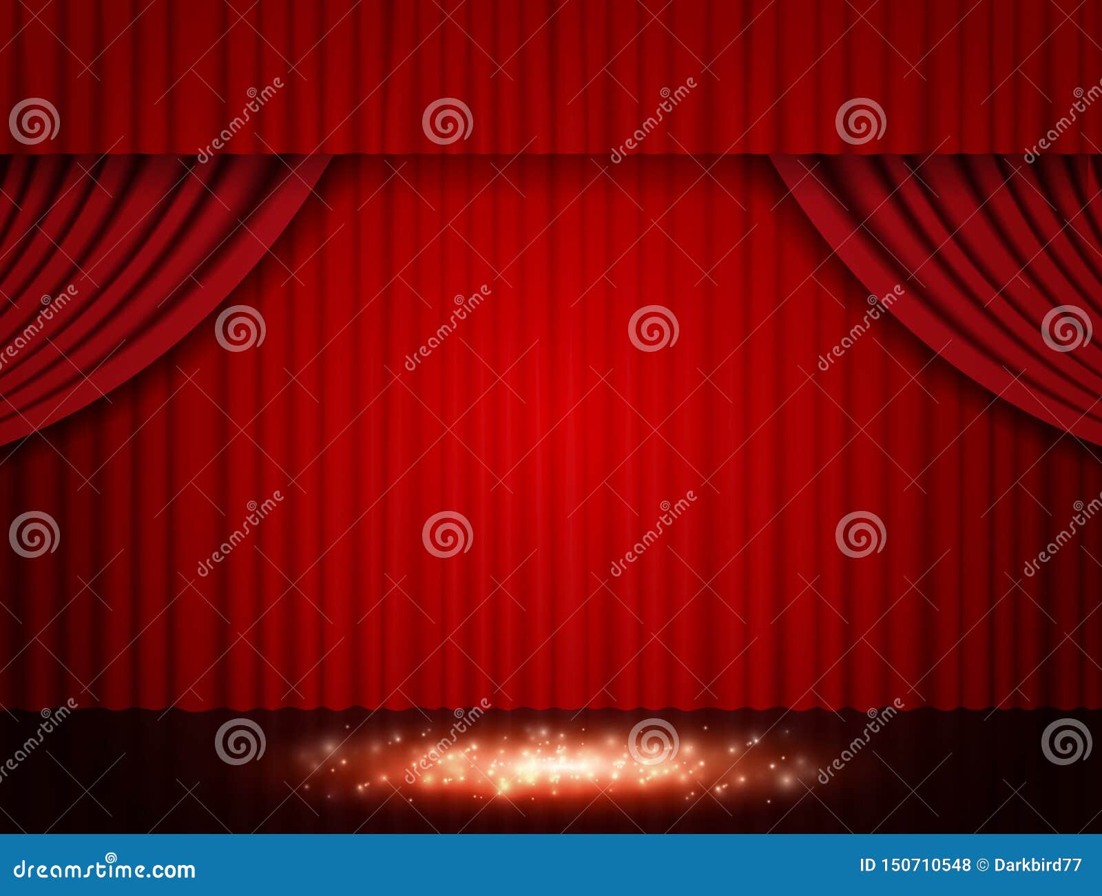 Background with Red Theatre Curtain Stock Photo - Image of decoration ...
