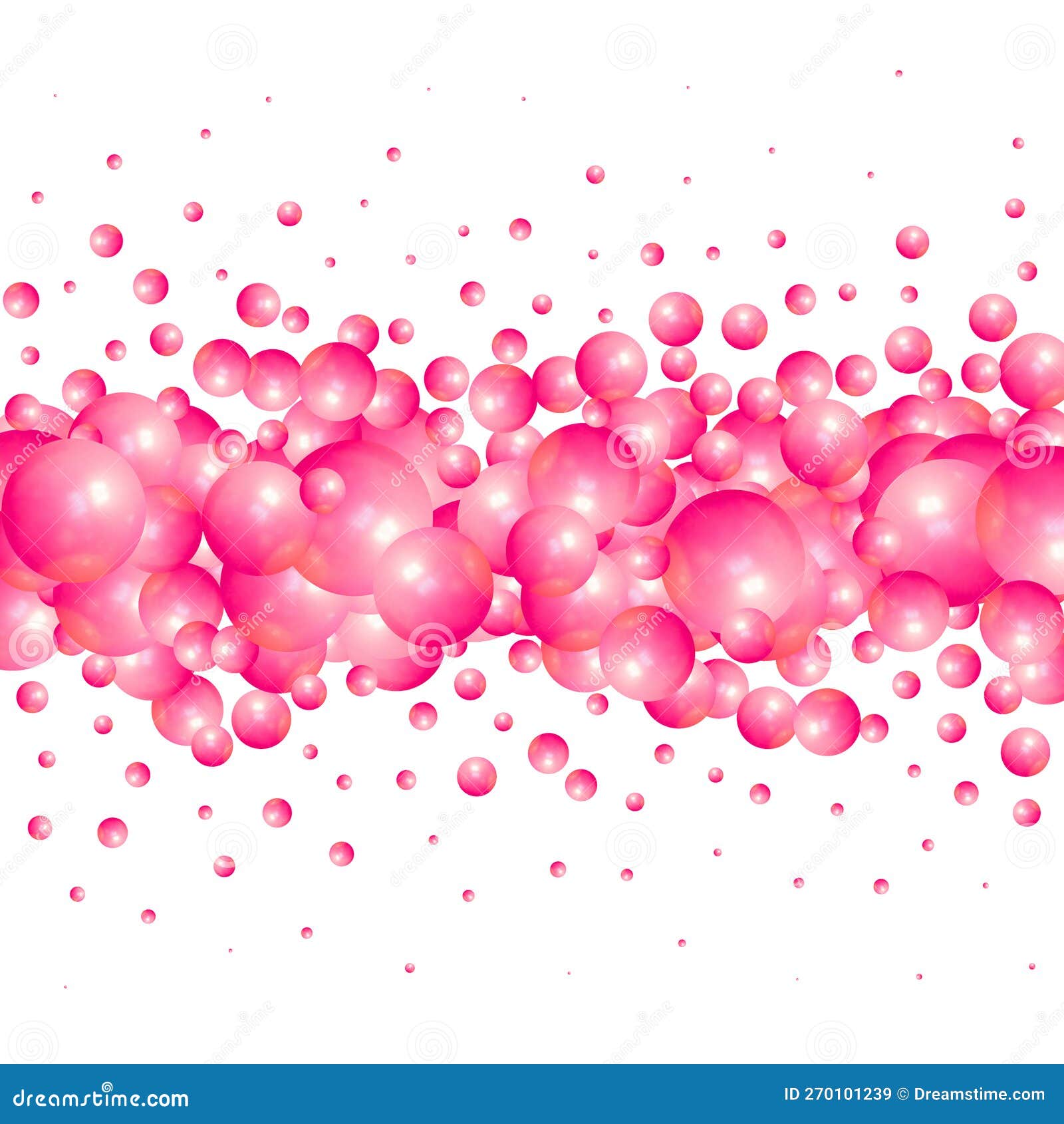 Background with Render 3d Pink Balls. Round Sphere of Geometric Objects ...