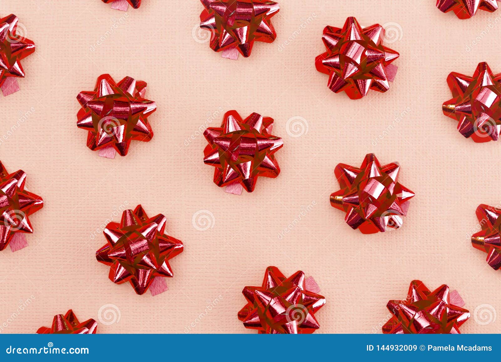 Background with Repeating Pattern of Bows and Ribbons Stock Image ...