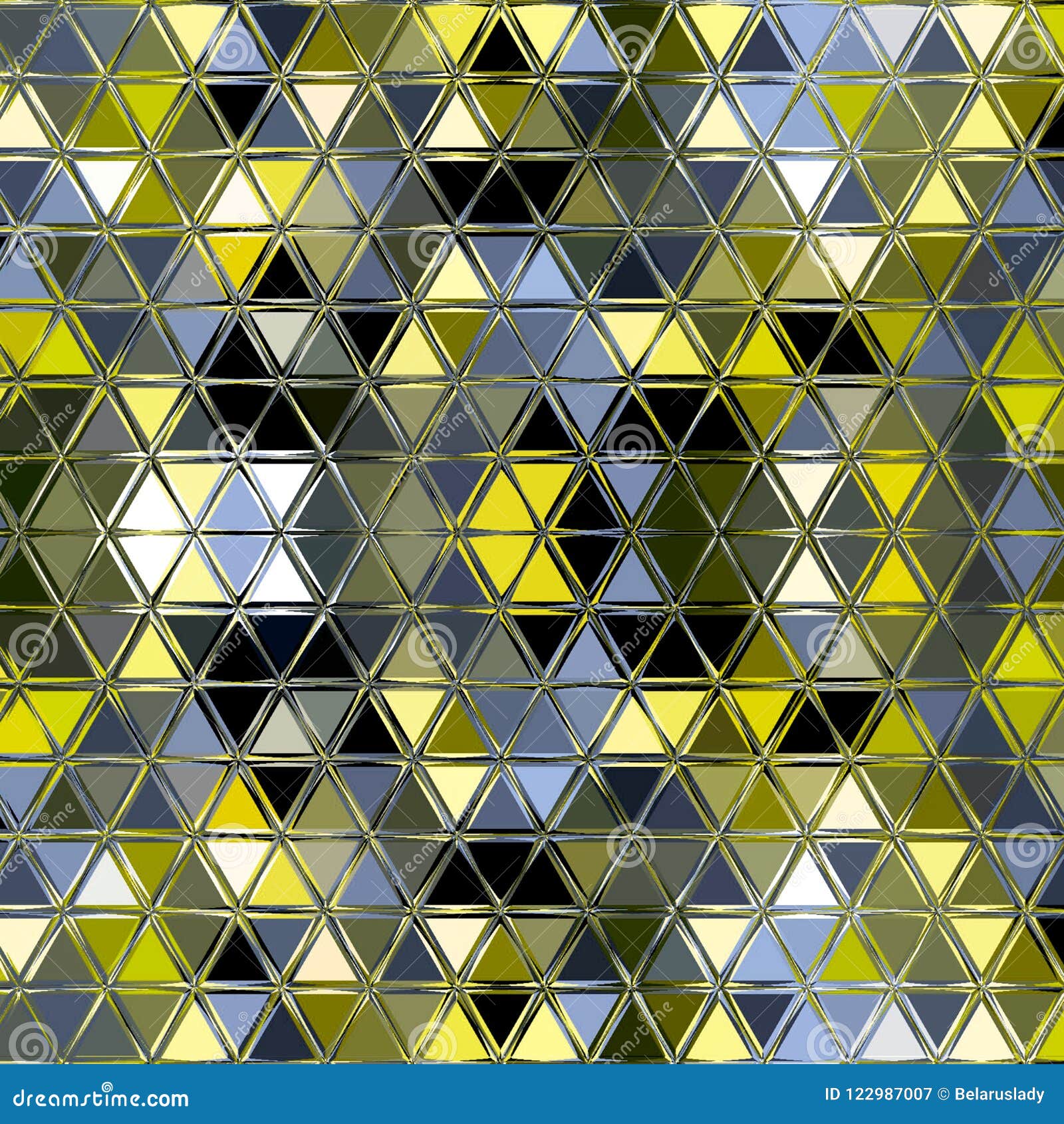 Background with Repeating Yellow and Black Triangles Stock Illustration ...