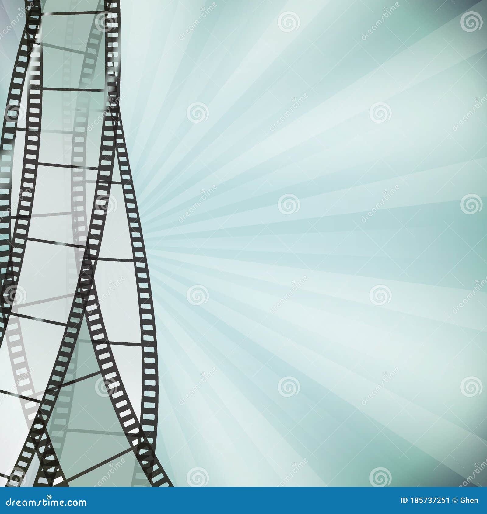 Background with Retro Filmstrip As Vertical Border Stock Vector ...