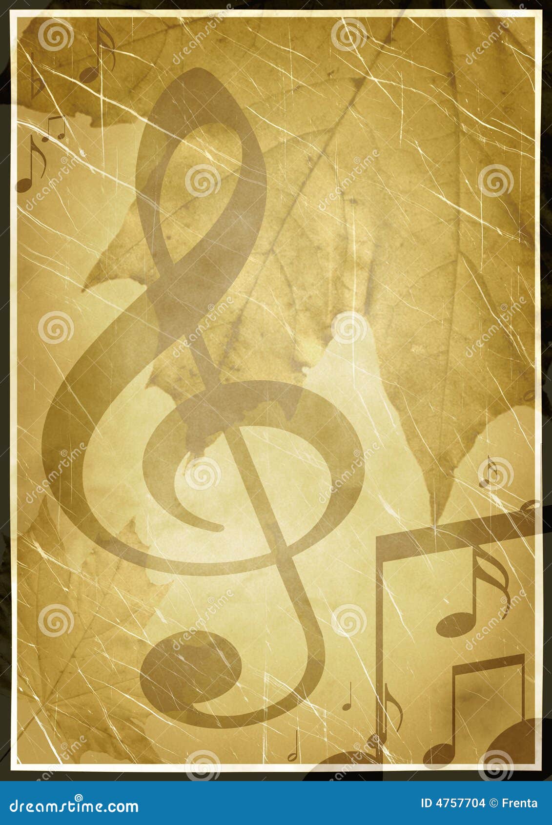 Background in Retro - Style, with Musical Symbols Stock Illustration ...