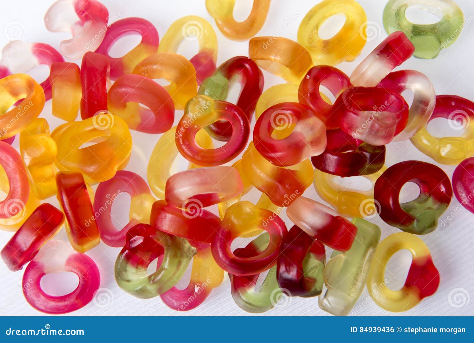 Background of Rings Candy Sweets. Stock Photo - Image of shape, gummy ...