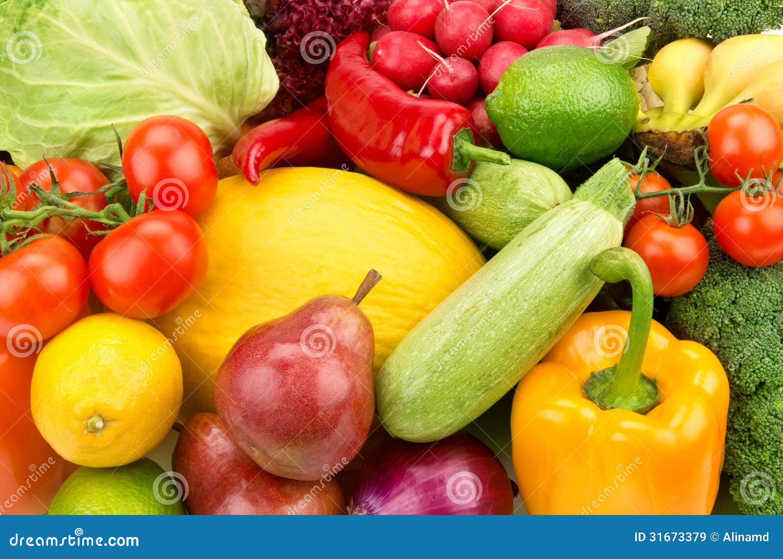 Background of Ripe Fruit and Vegetables Stock Image - Image of kale ...