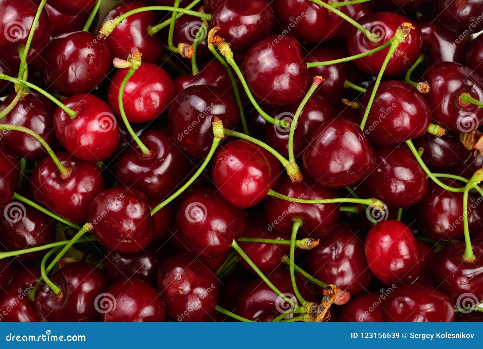Background of Ripe Red Cherries. Healthy Eating Stock Image - Image of ...