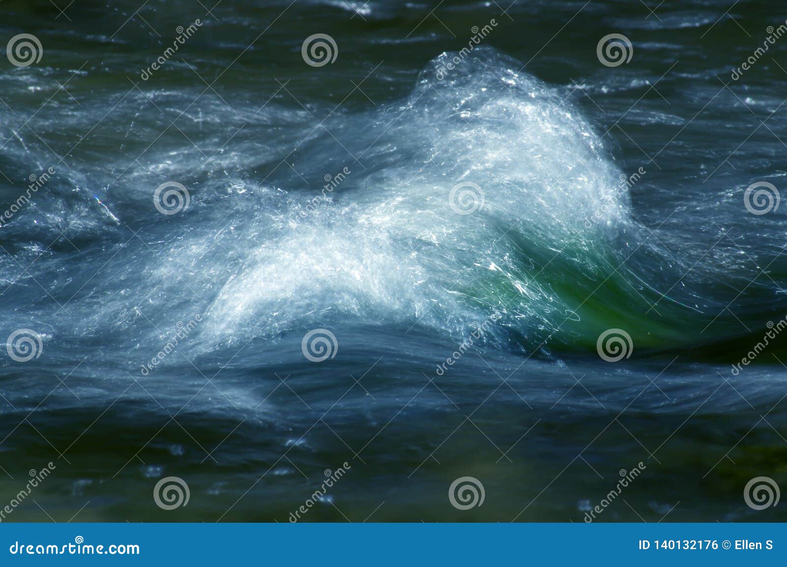 Background in the River Running Water through a Rocky Area Stock Photo ...