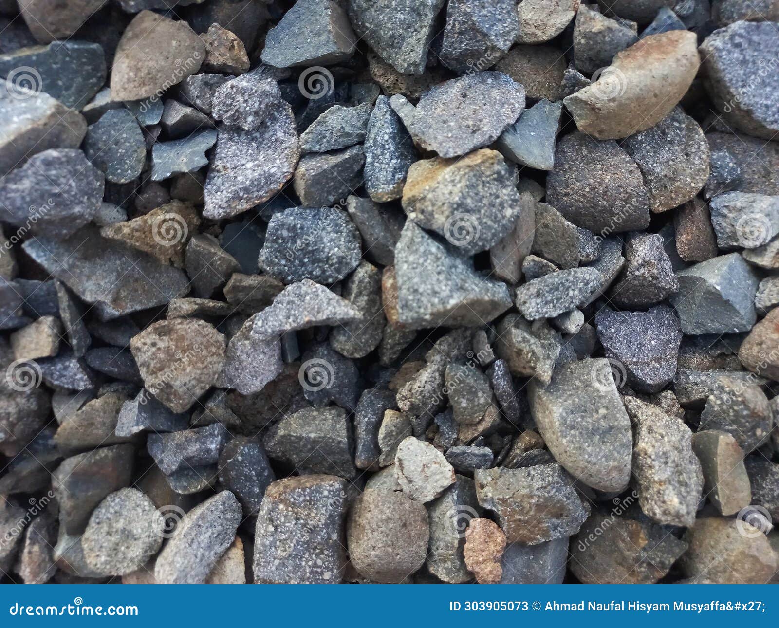 Background of River Stones that are Broken into Small Pieces Stock ...