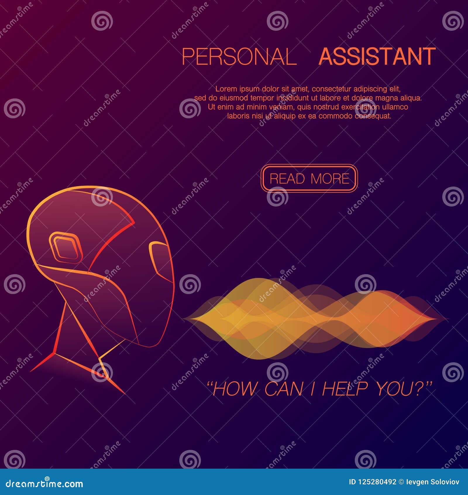 Robot Personal Assistant Background Stock Vector - Illustration of ...