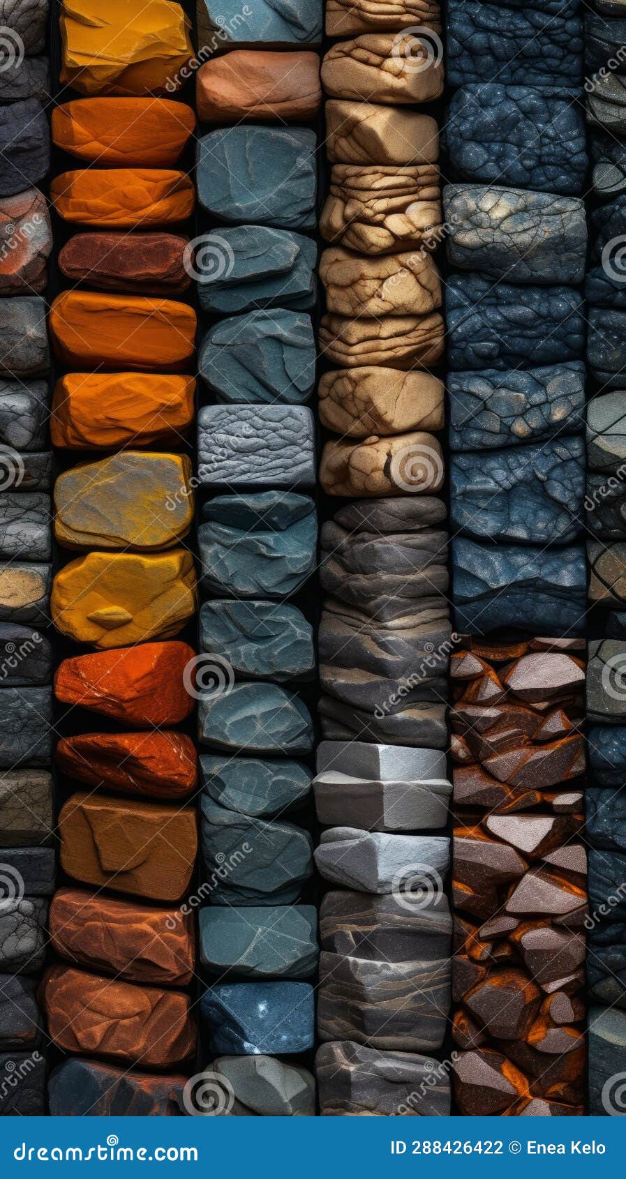 A Background of Rocks in Different Colors Stock Illustration ...