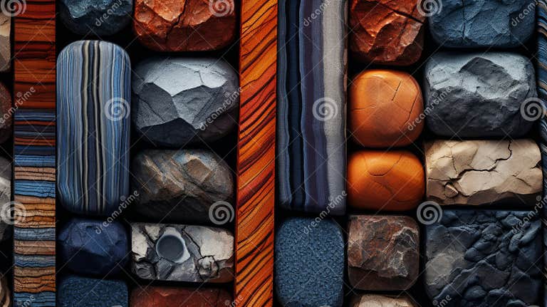 A Background of Rocks in Different Colors Stock Illustration ...