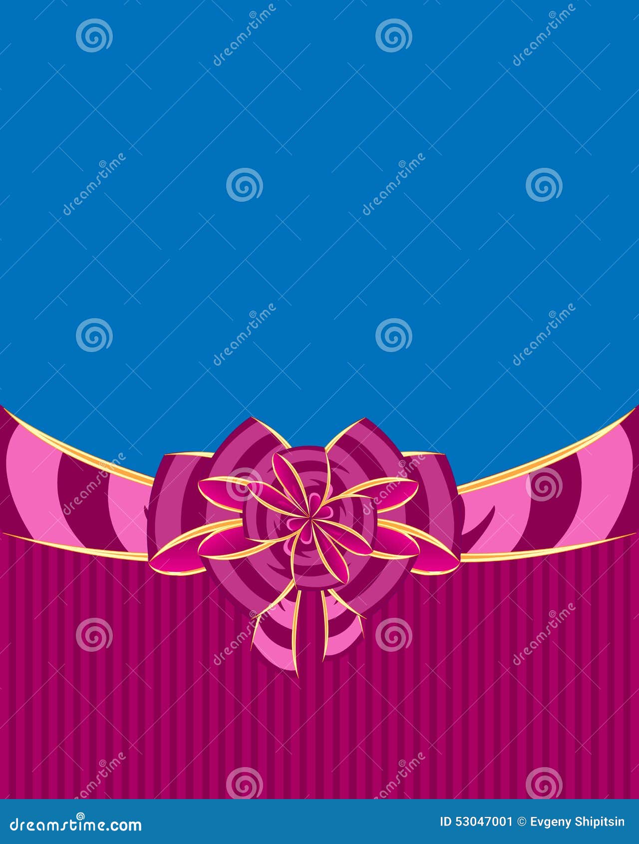 Background with rose bow stock illustration. Illustration of decorate ...