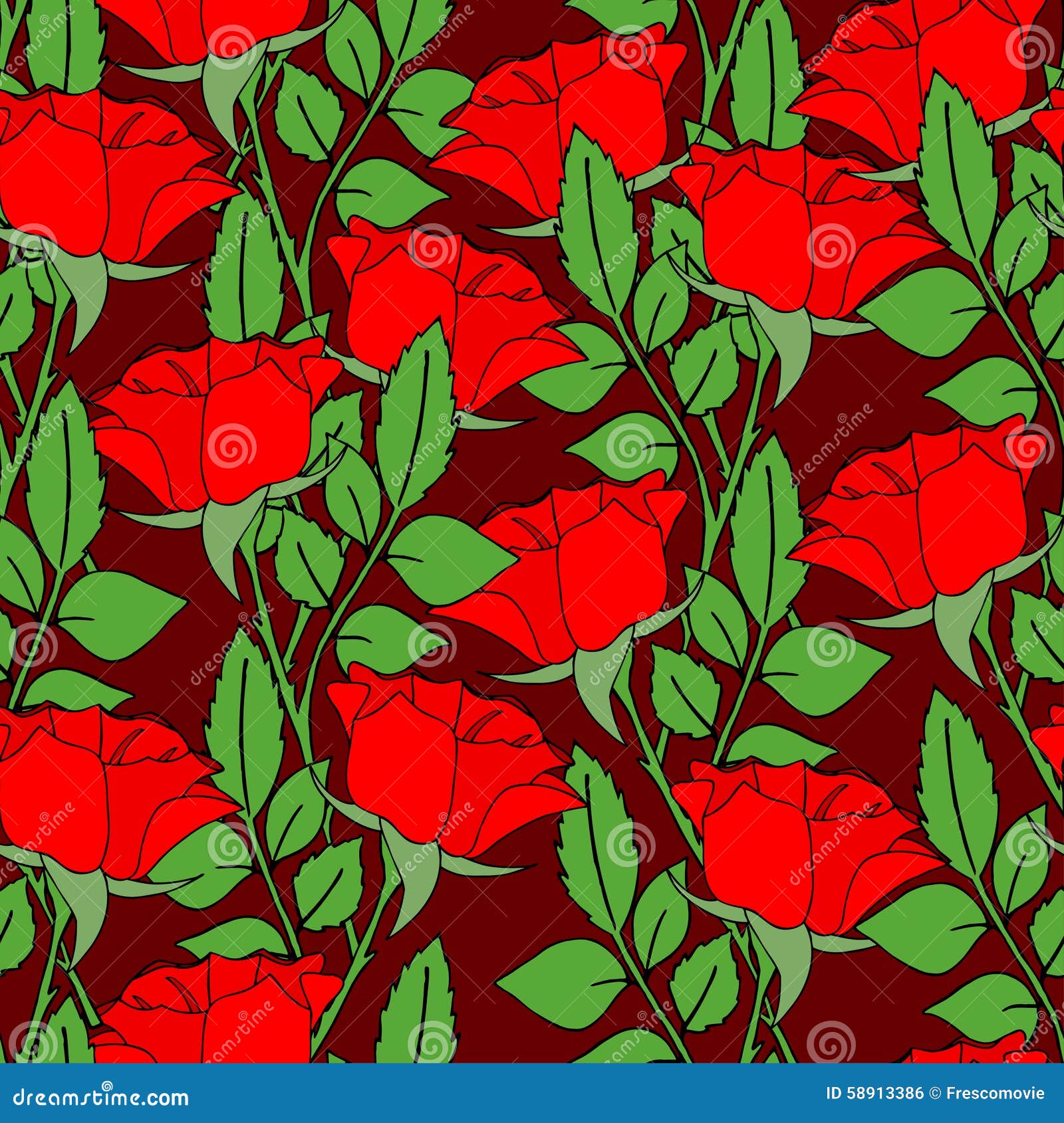 Background with roses stock vector. Illustration of greetings - 58913386