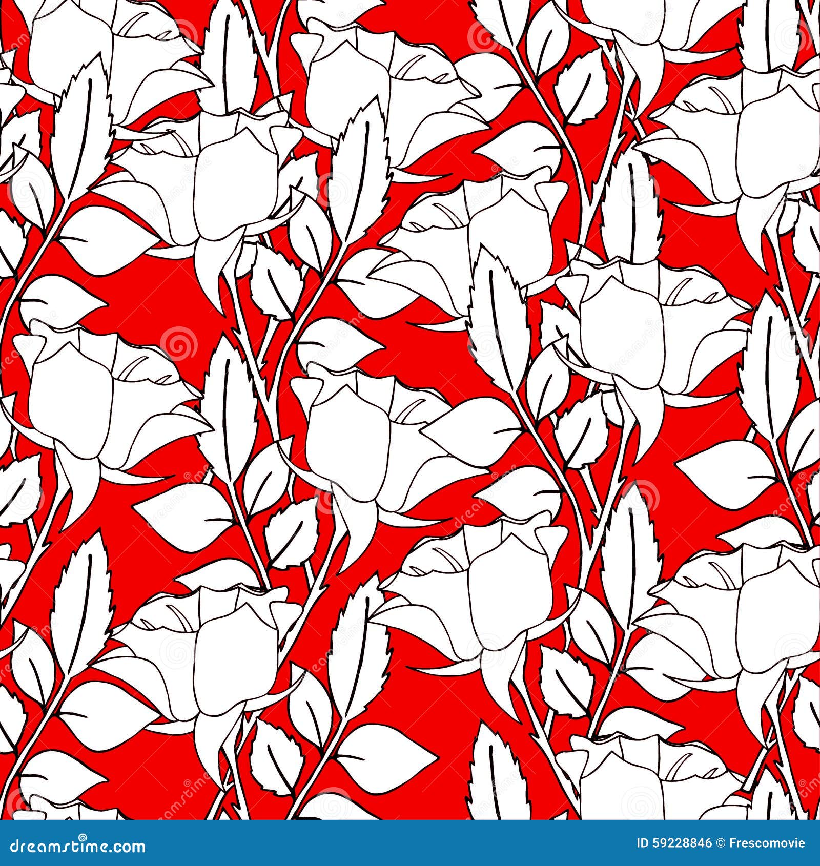 Background with roses stock vector. Illustration of design - 59228846