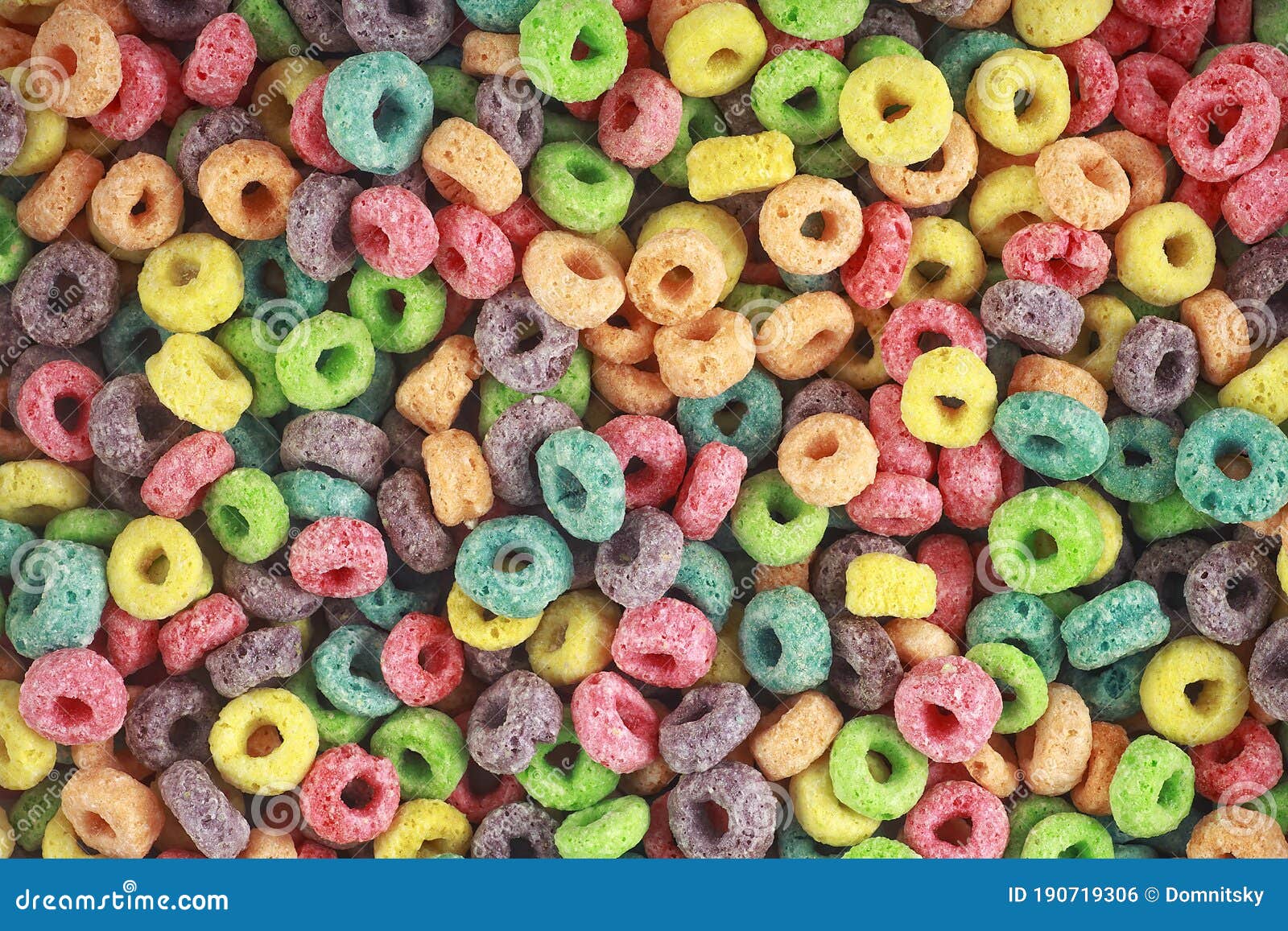 Background of Round Colorful Cereal. Ð¡olorful Cereal Loop Rings Stock ...