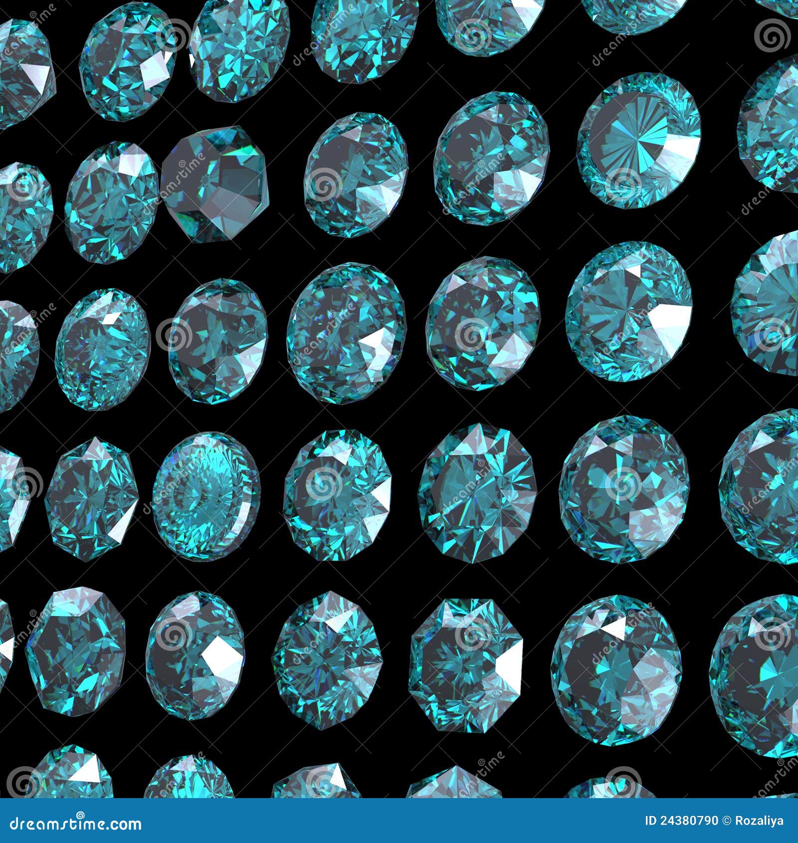 Background with Round Gemstone. Sky Blue Topaz. Grandidierite Stock ...