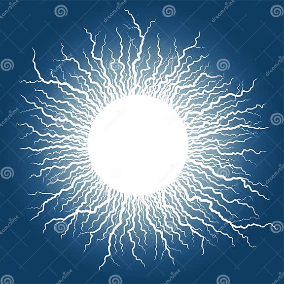 Background with Round Lightning. Stock Vector - Illustration of round ...