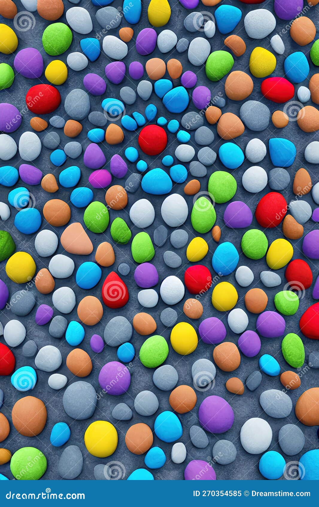 Background from Round Pebbles Pattern, 3d Multicolored Rounded Small ...
