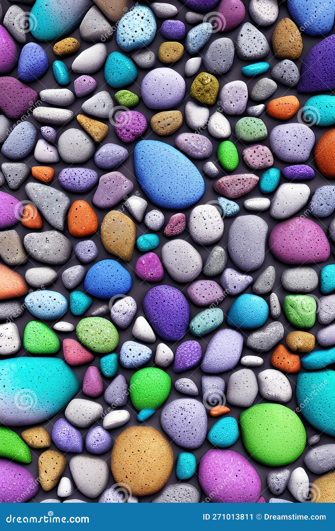 Background from Round Pebbles Pattern, 3d Multicolored Rounded Small ...