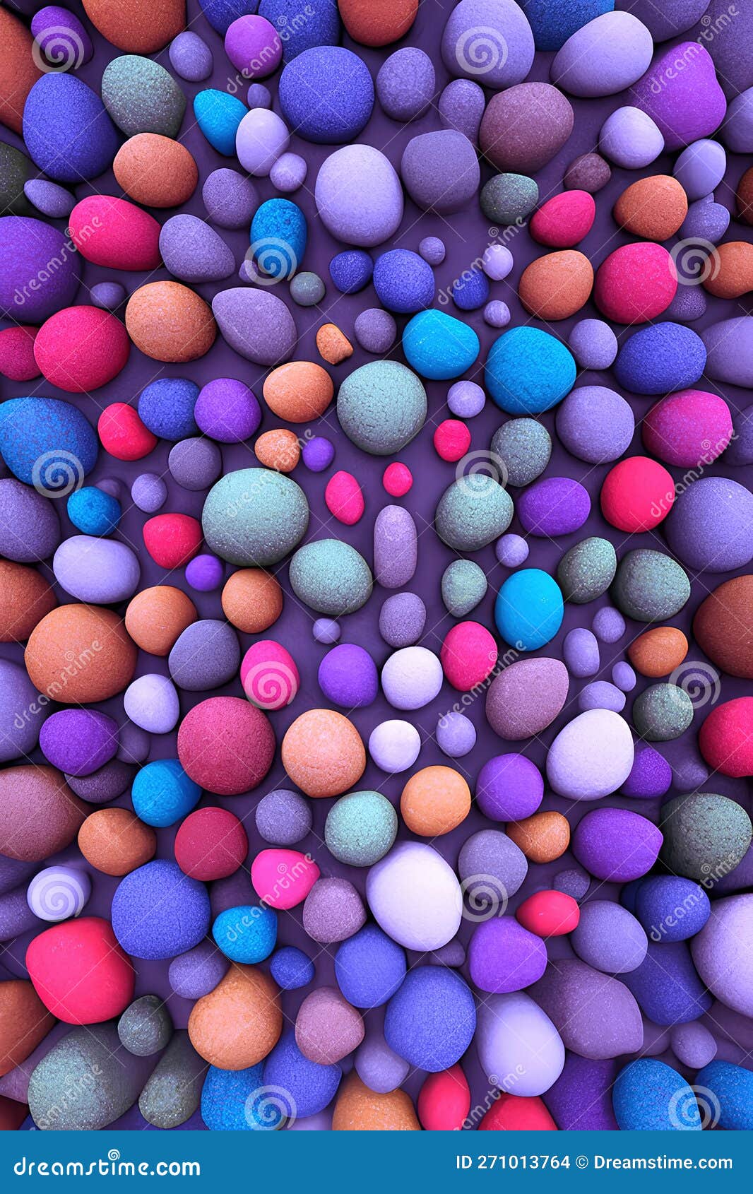 Background from Round Pebbles Pattern, 3d Multicolored Rounded Small ...