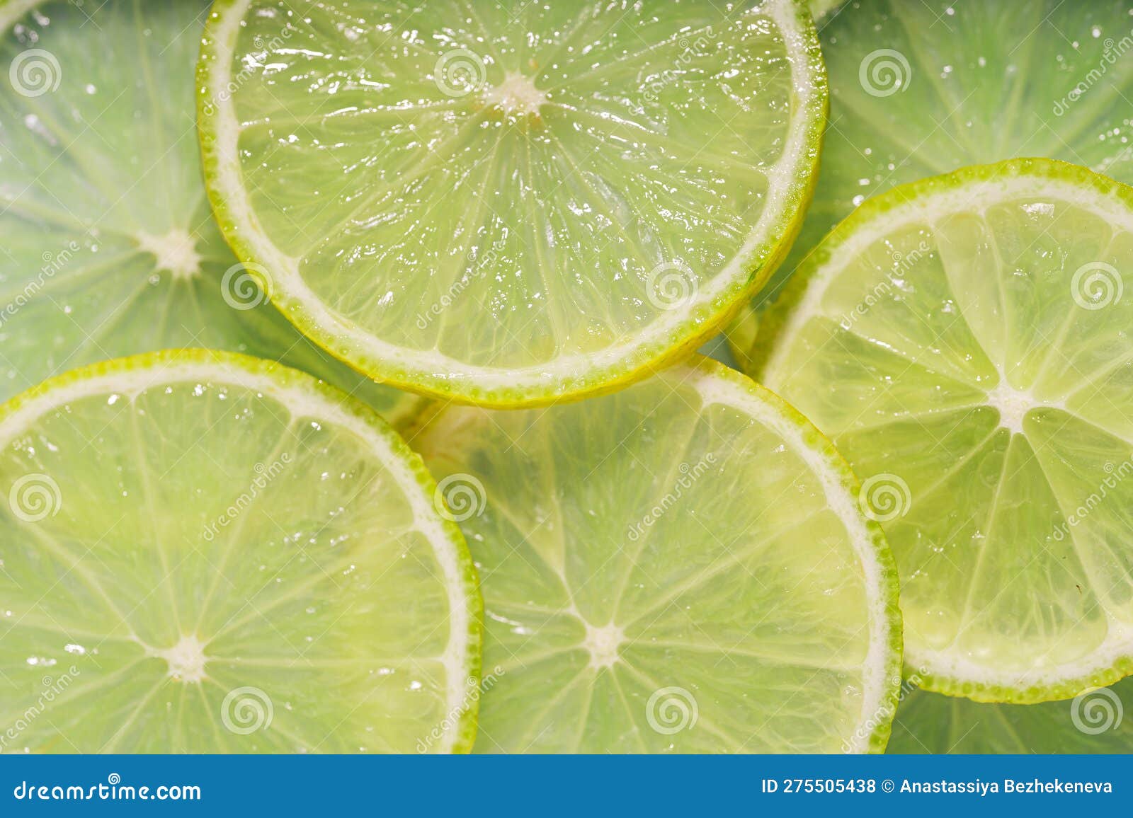 Background of Round Sliced Lime, Macro Shoot Stock Photo - Image of ...