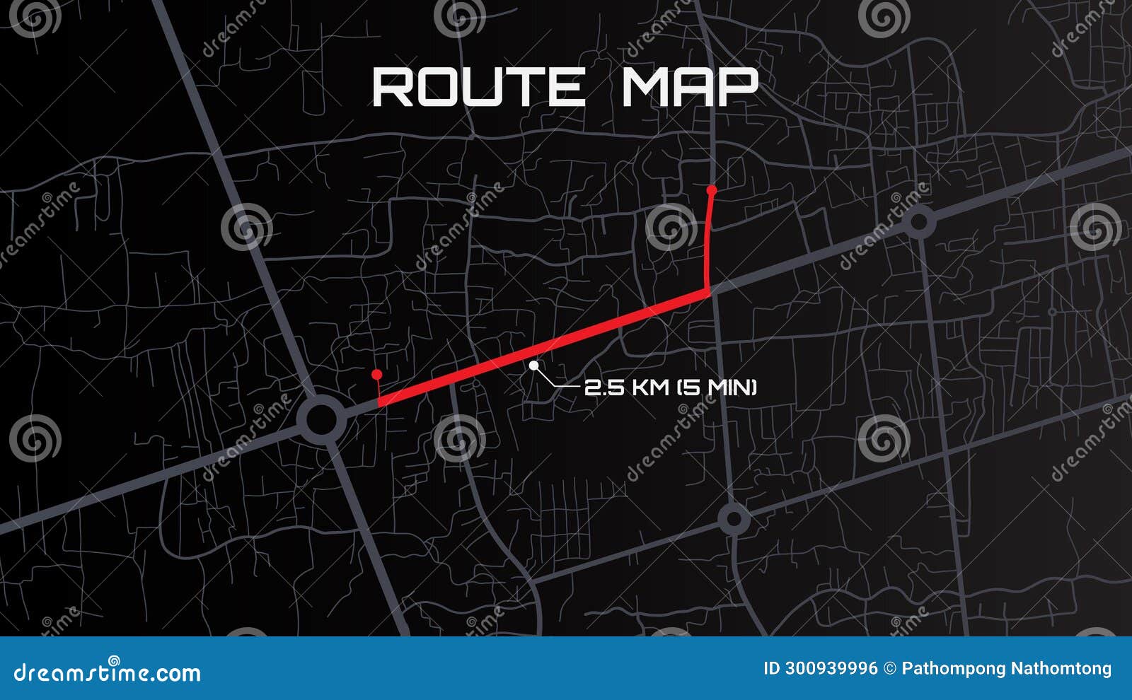 Background of Route Navigation Location Map with Address and Estimated ...