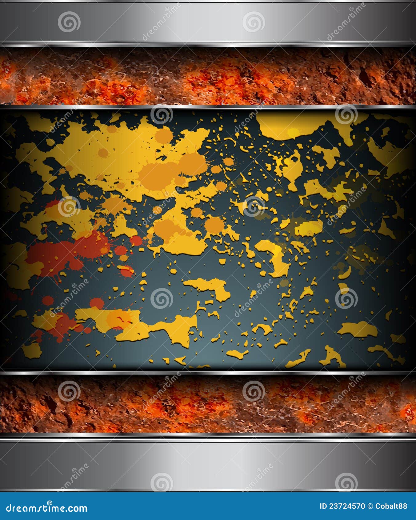 Rusted Metal Background. A High Resolution. Copper Texture. Cartoon ...