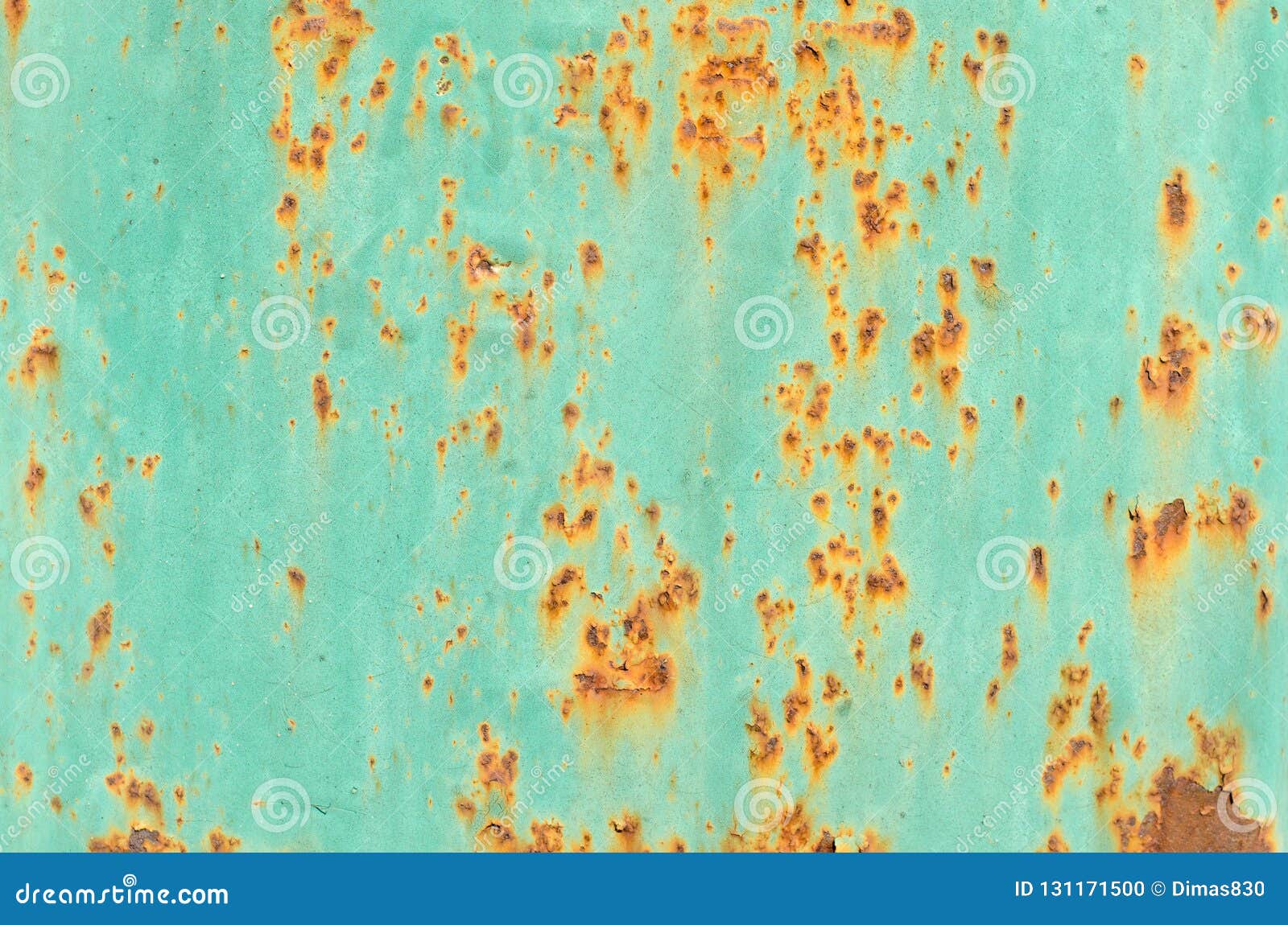 Background Rusty Metal on Green Paint with Cracks in the Structure ...