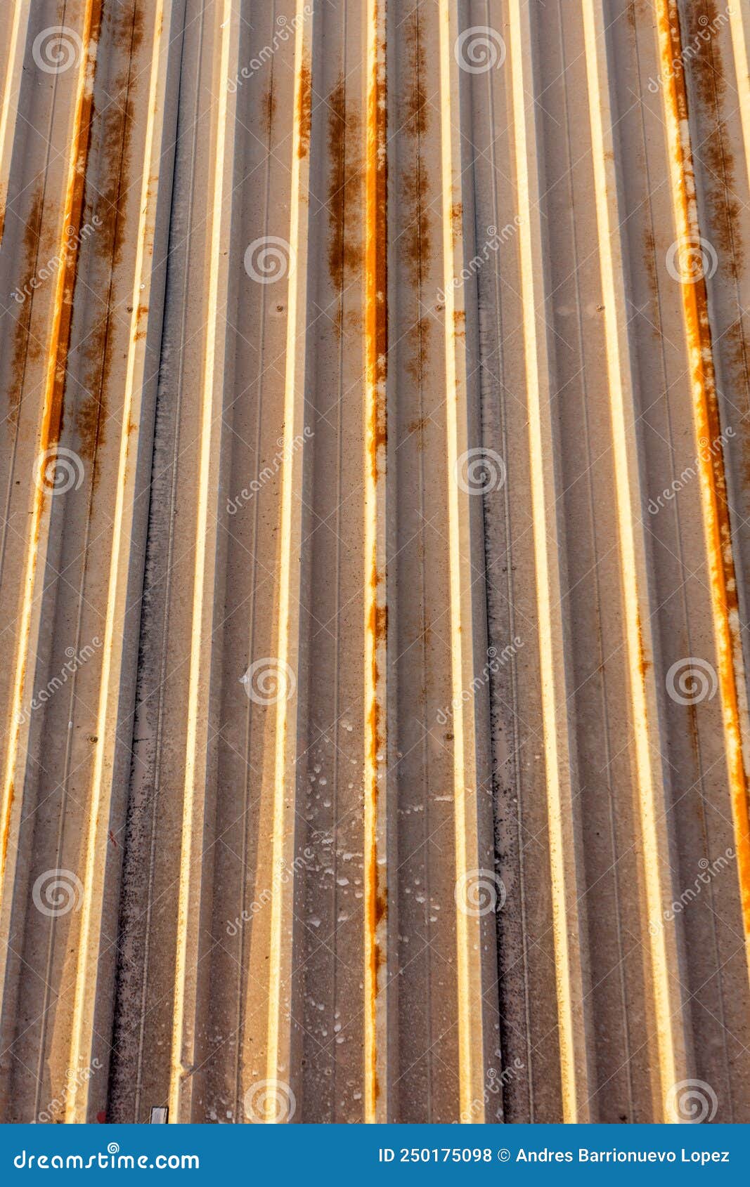 Background of Rusty Metal Material Mounted on a Ceiling of a Factory in ...