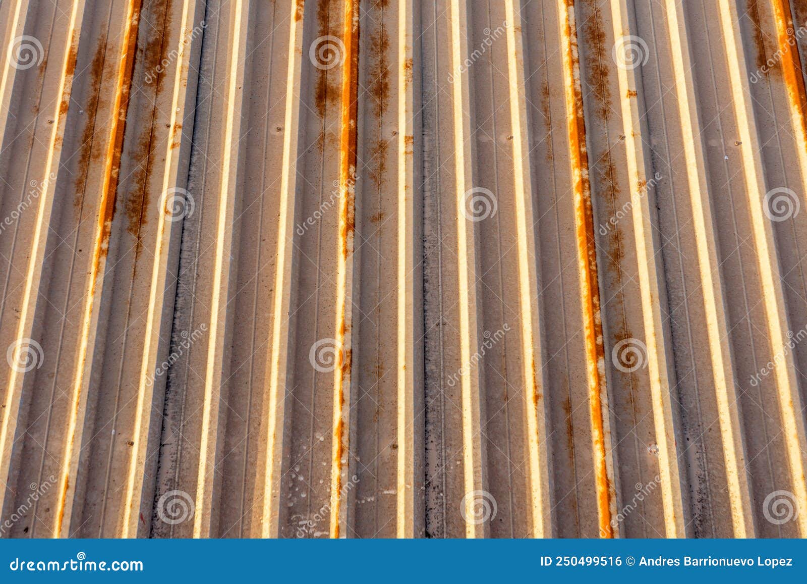 Background of Rusty Metal Material Mounted on a Ceiling of a Factory in ...