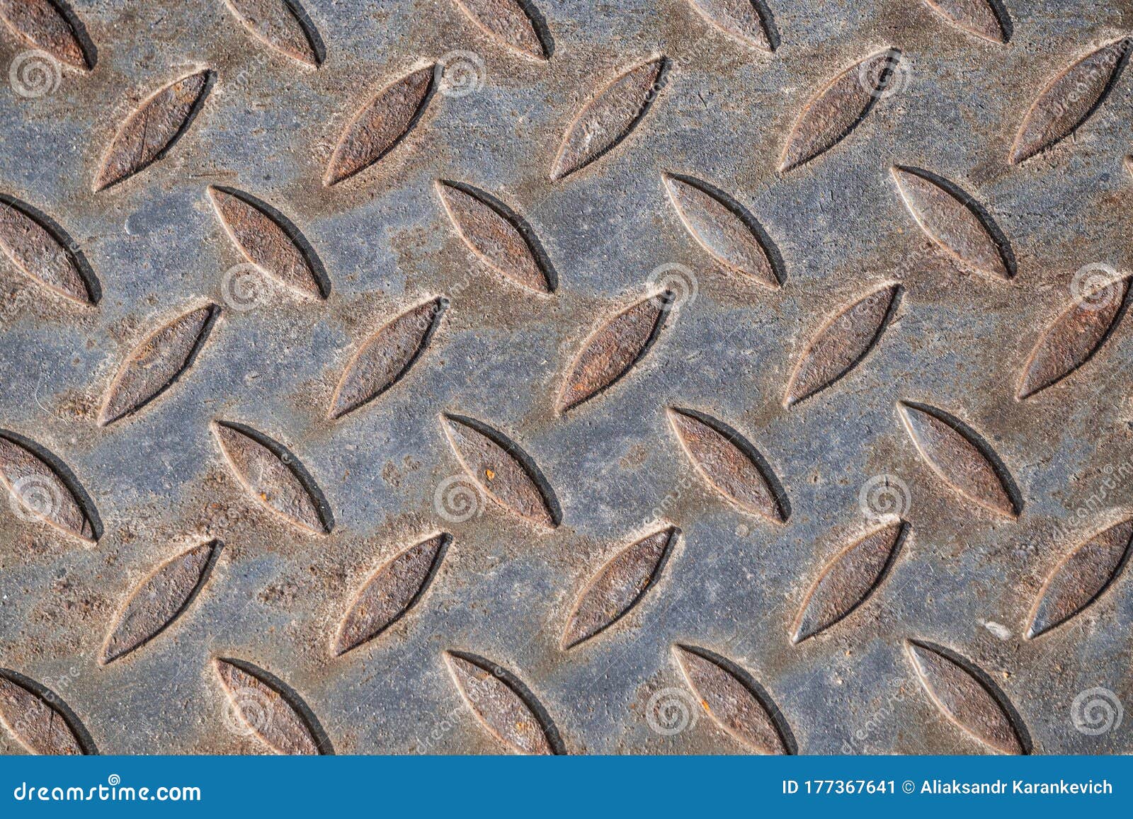 Background of Rusty Metal Material Texture with a Pattern, Used ...