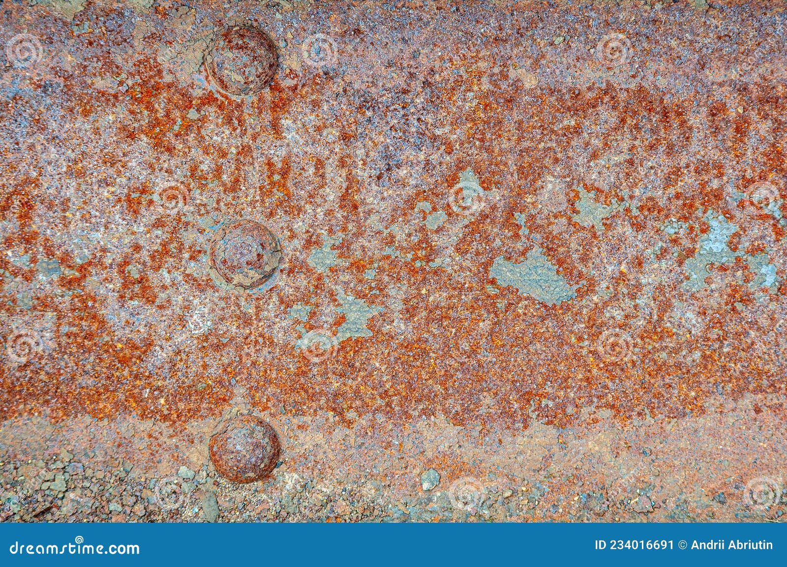 The Background is Rusty Steel Beam with Rivets. the Texture of the ...