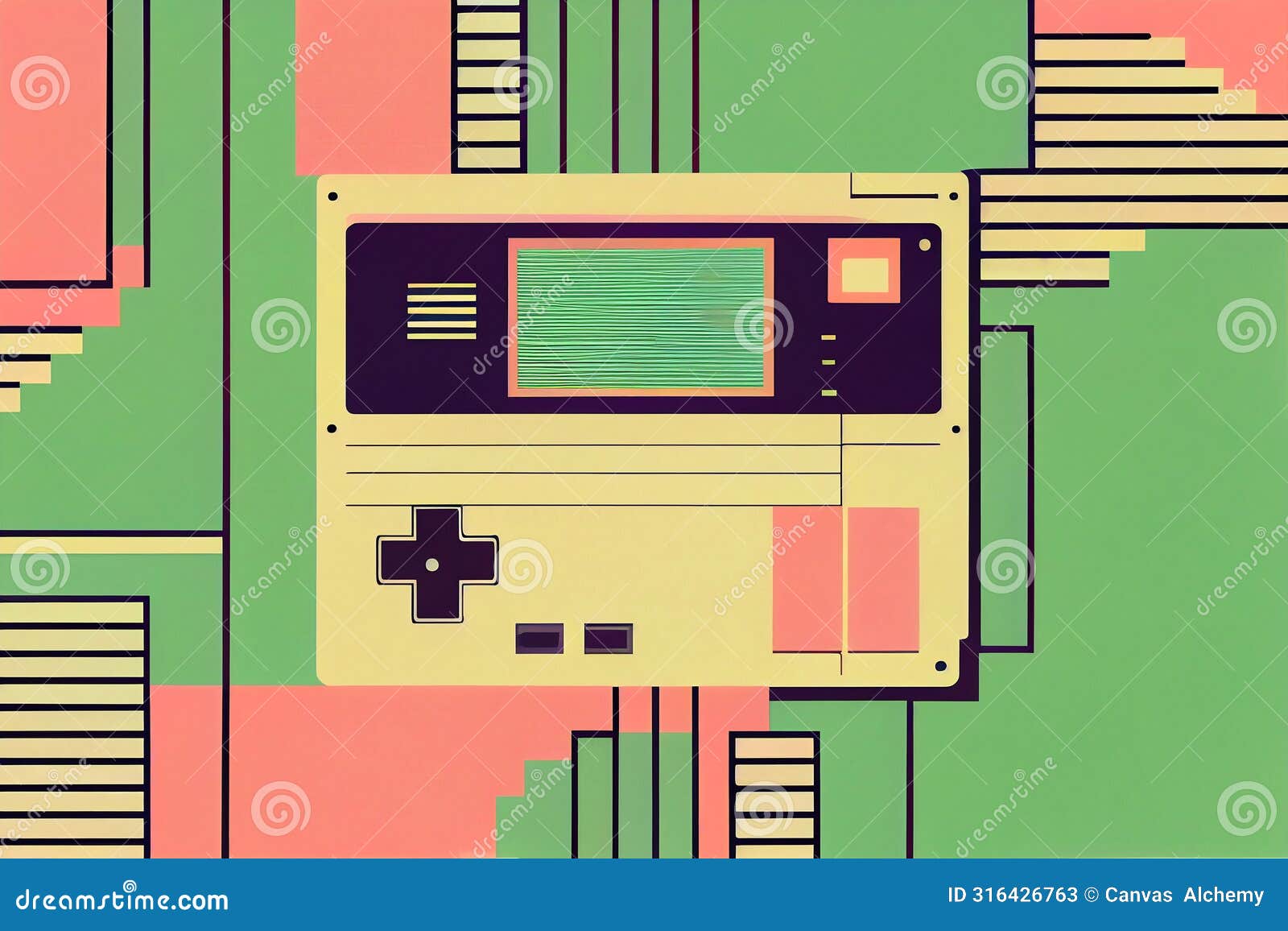 Background in 80s, 90s Style. Wallpaper or Poster Blank. Geometric ...
