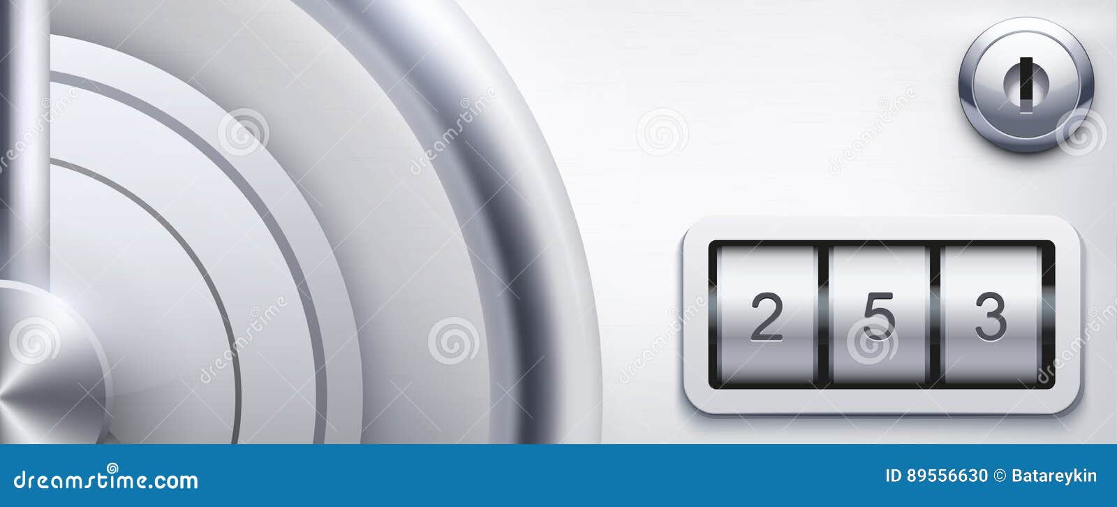 Background with Safe and Cipher Code Stock Illustration - Illustration ...