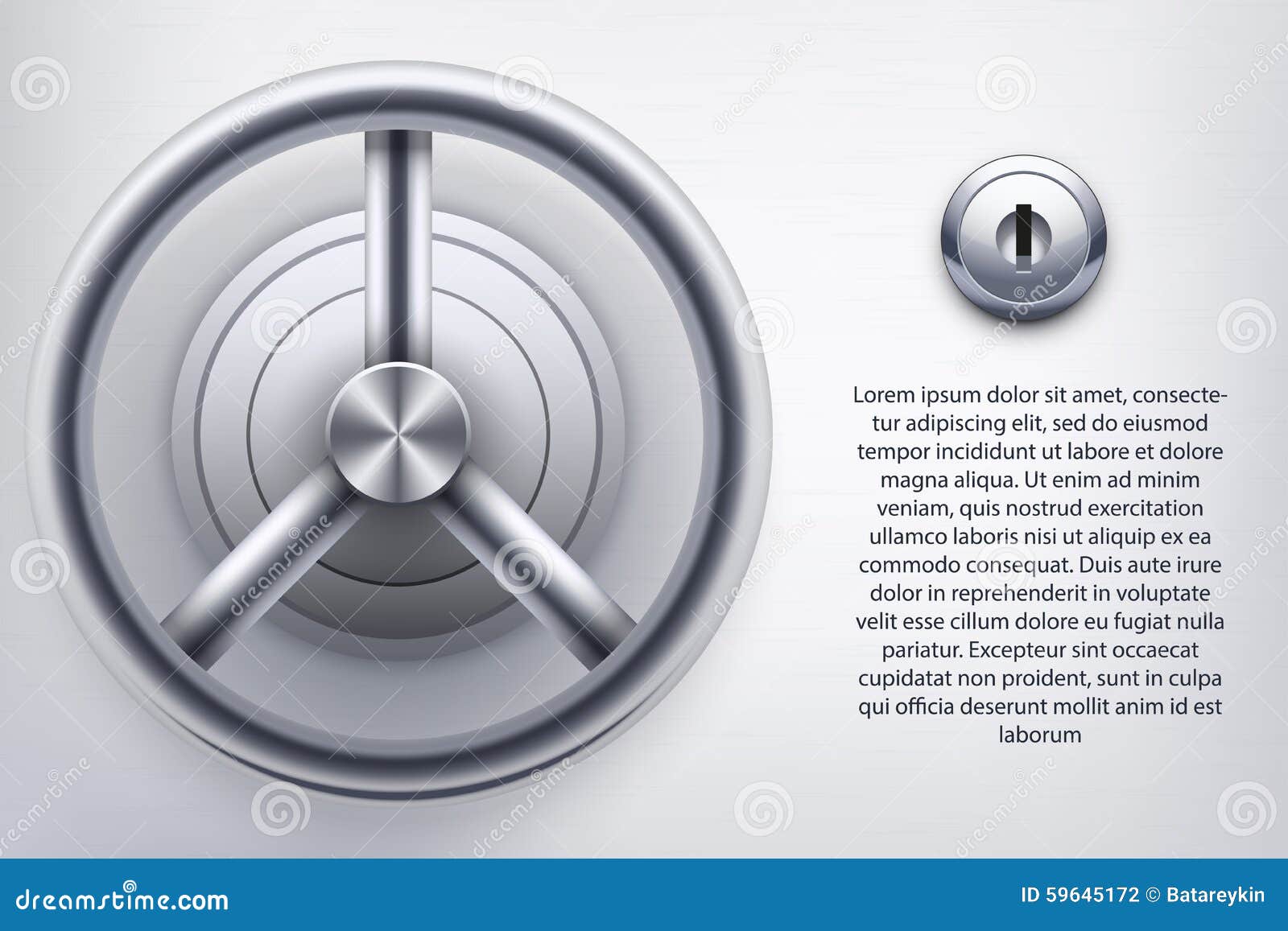 Background with Safe and a Place for Text Stock Vector - Illustration ...