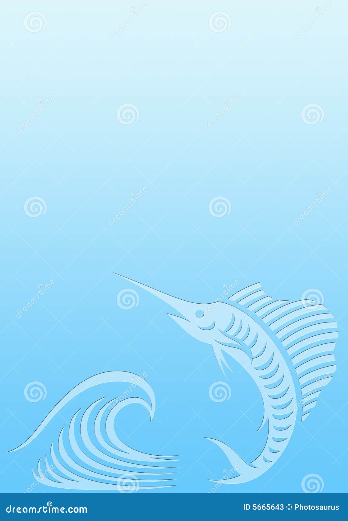 Background sailfish wave stock illustration. Illustration of ocean ...