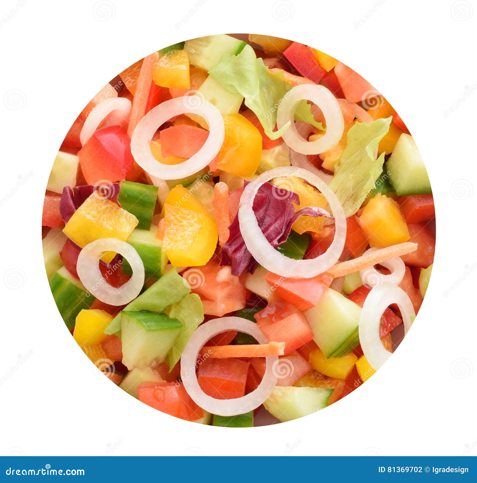 Background with Salad in Circle Stock Photo - Image of mischung ...