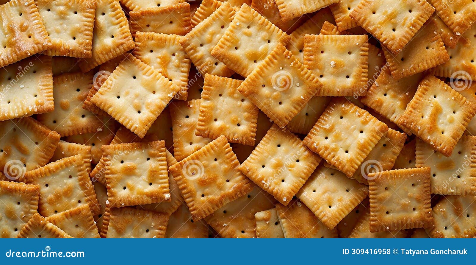 Background With Saltine Crackers. Top View Stock Photo | CartoonDealer ...