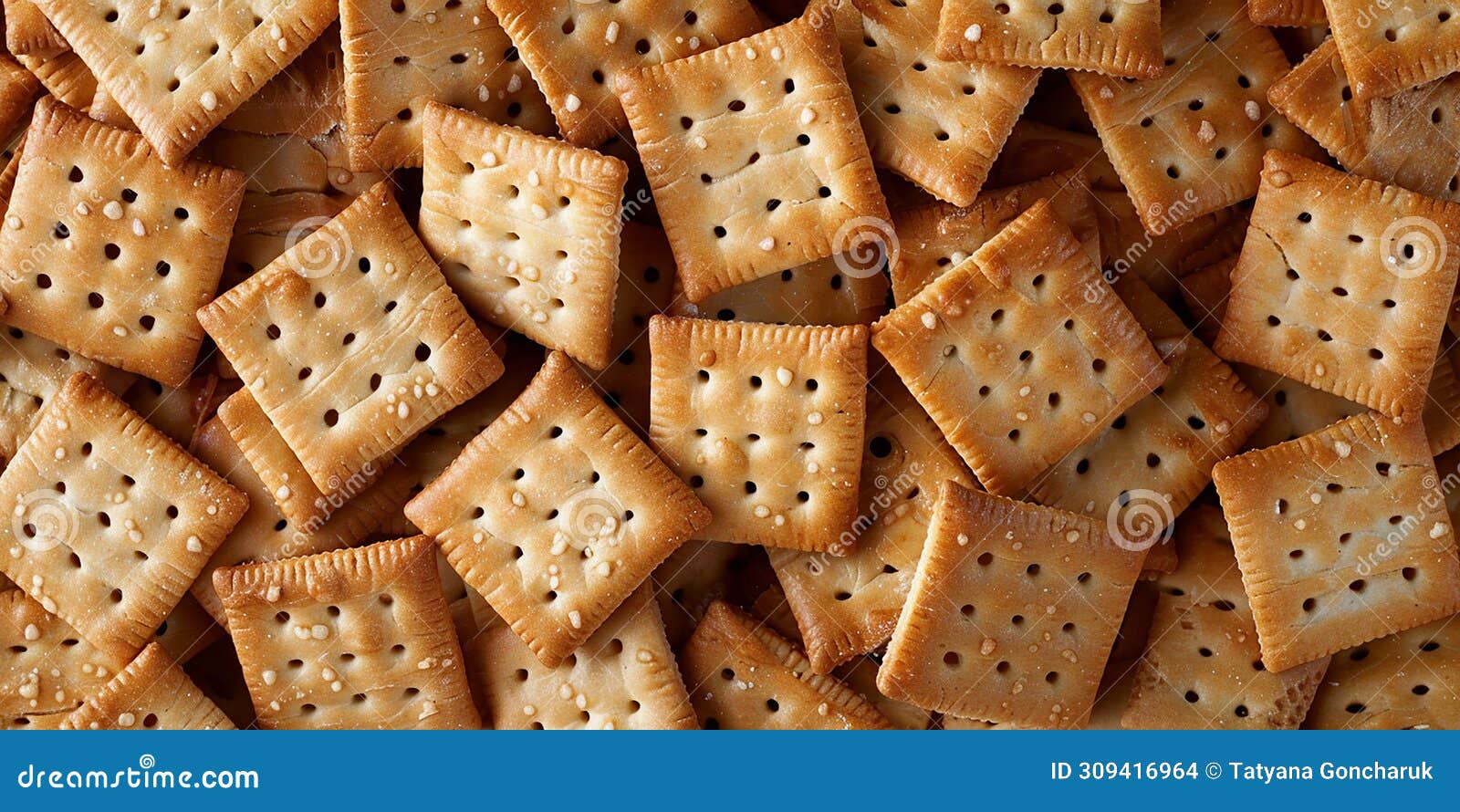 Background With Saltine Crackers. Top View Stock Photo | CartoonDealer ...
