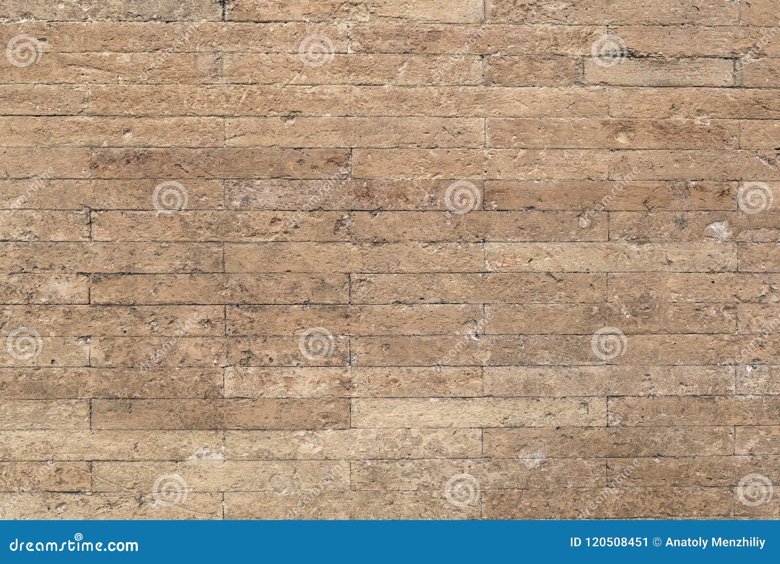 Background of Sand Color Brick Wall Texture. Stock Image - Image of ...