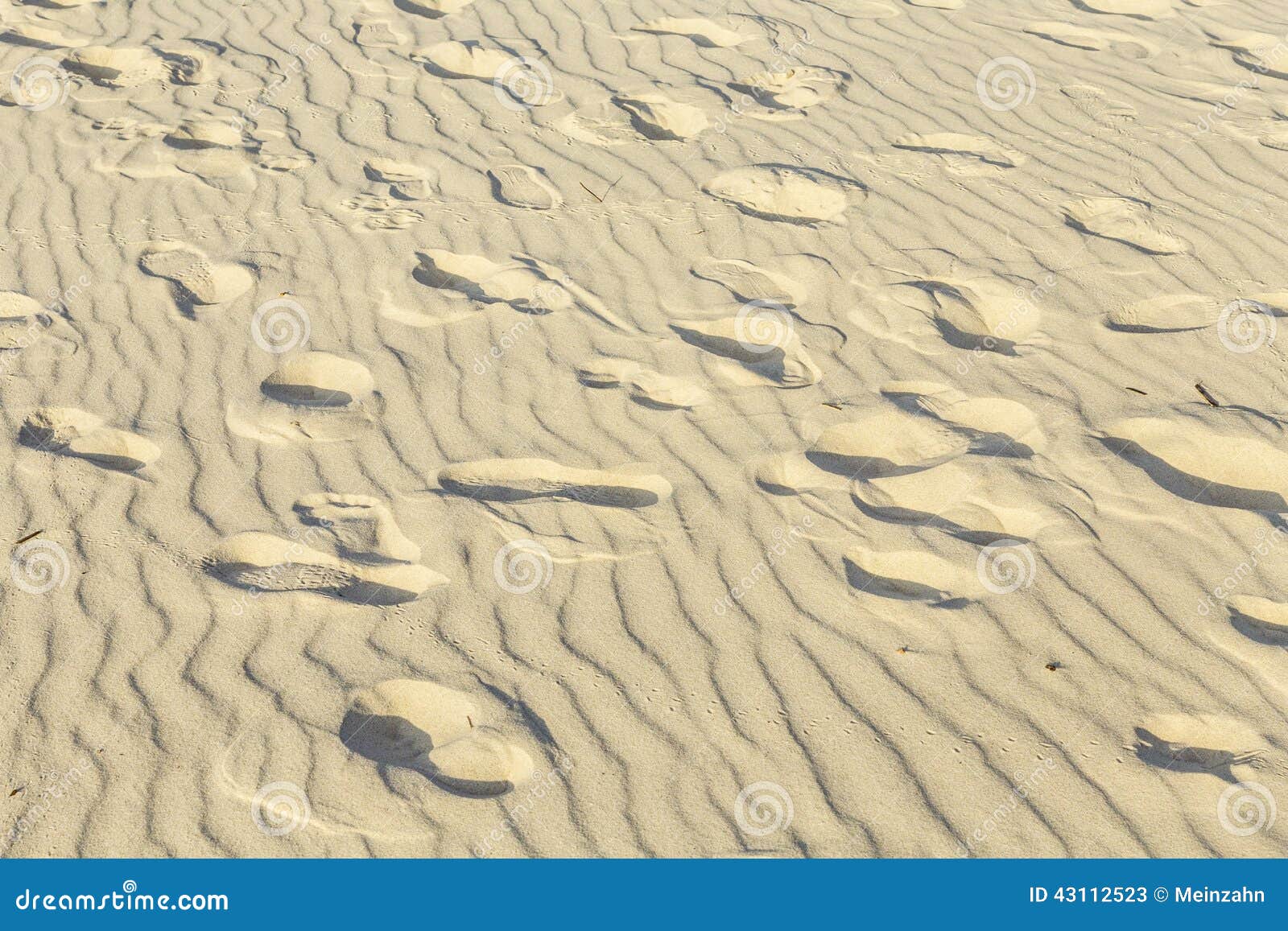 Background of Sand Ripples at the Beach with Prints of Feet Stock Image ...