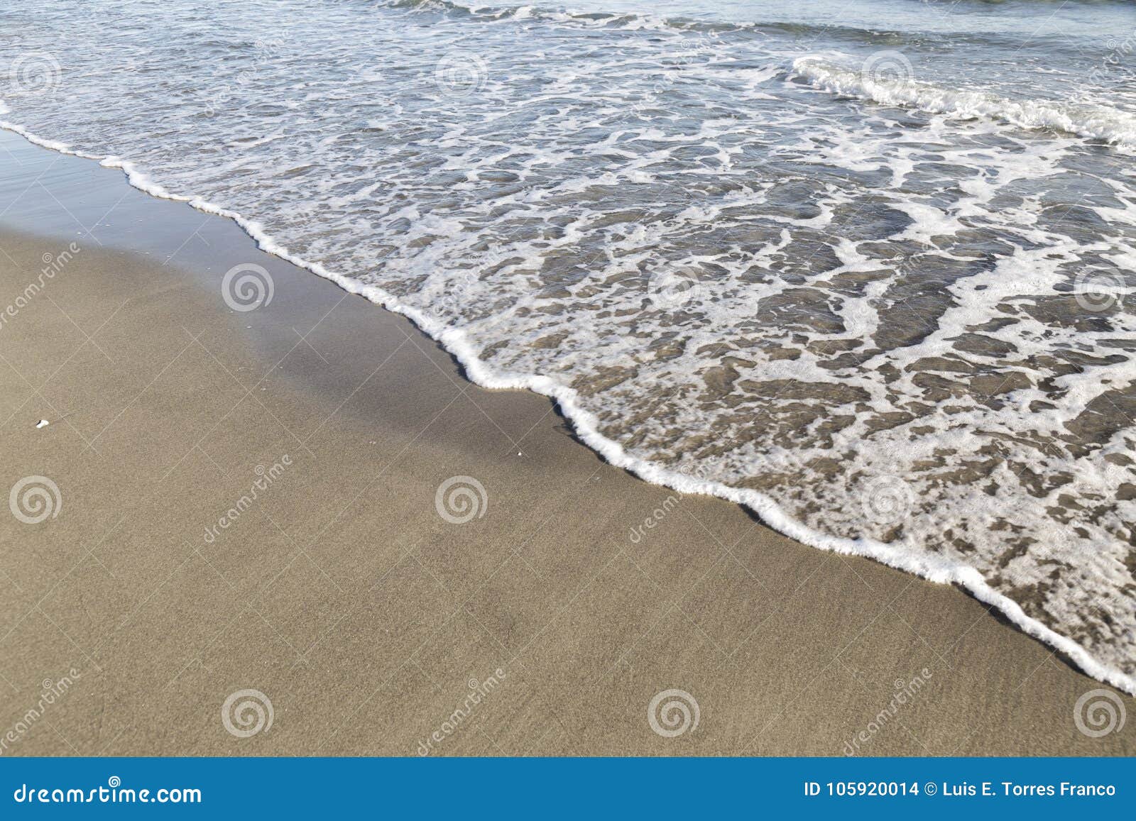 Beach, Sand and Water stock photo. Image of tide, tropical - 105920014