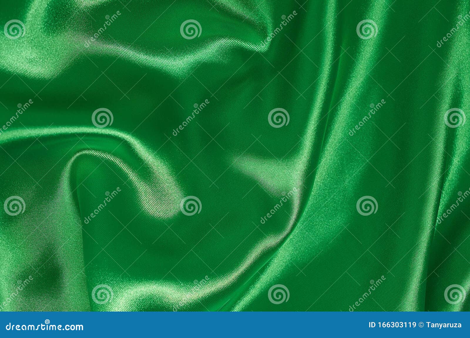 Background Satin Green Fabric in Pleats Stock Image - Image of ...
