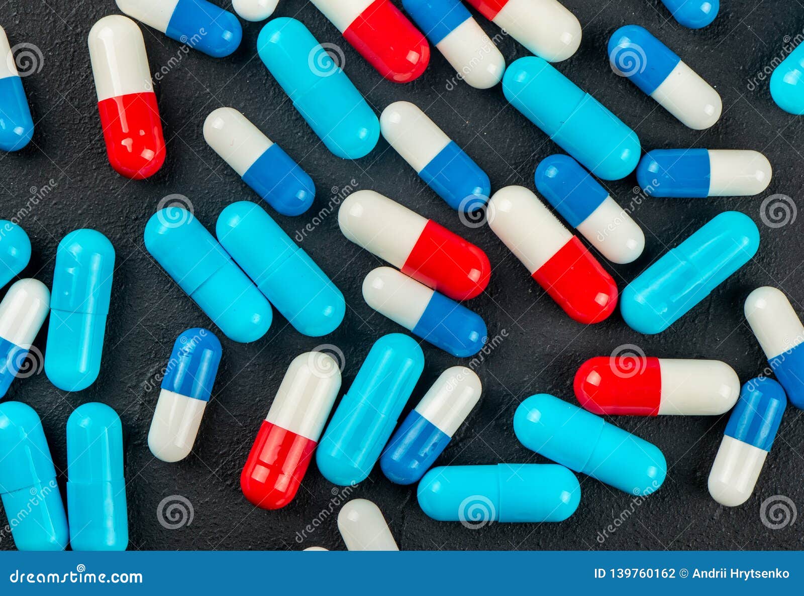 Scattered Multicolored Capsules Stock Photo - Image of drug, capsules ...