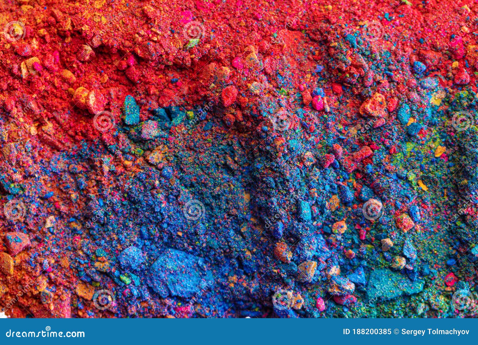 Background of Scattered Crashed Eye Shadows of Different Colors Stock ...